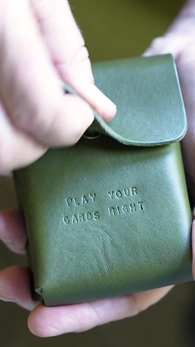 Personalised Leather Playing Deck Of Cards Holder - Holly & Co